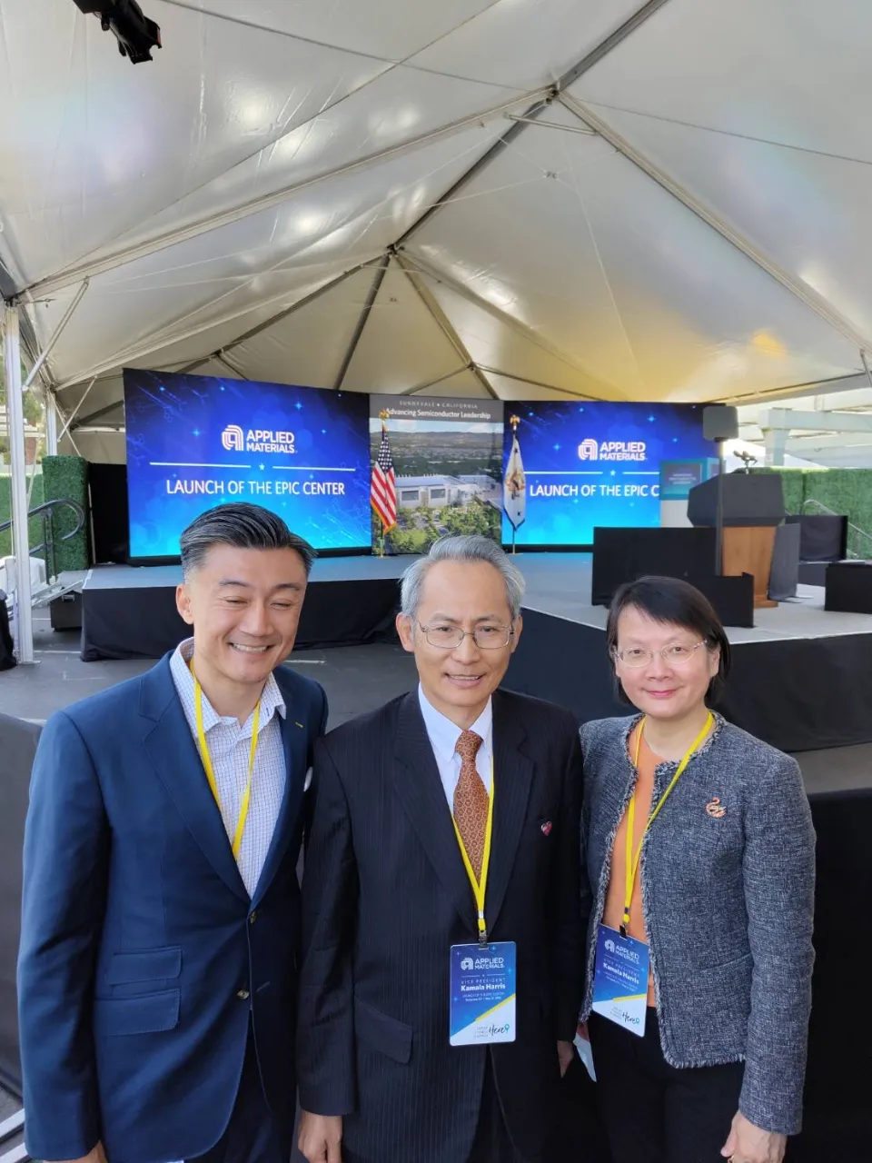 DG Scott Lai and Director Ellen Chen attend to Applied Materials 'Advance Semiconductor ...